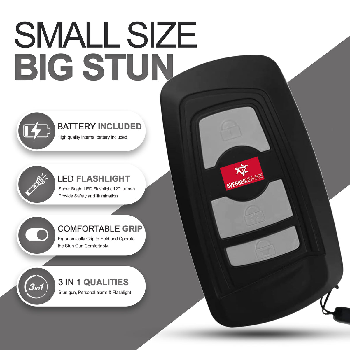 Safety Power with Mini Stun Gun | Mini Keychain Taser