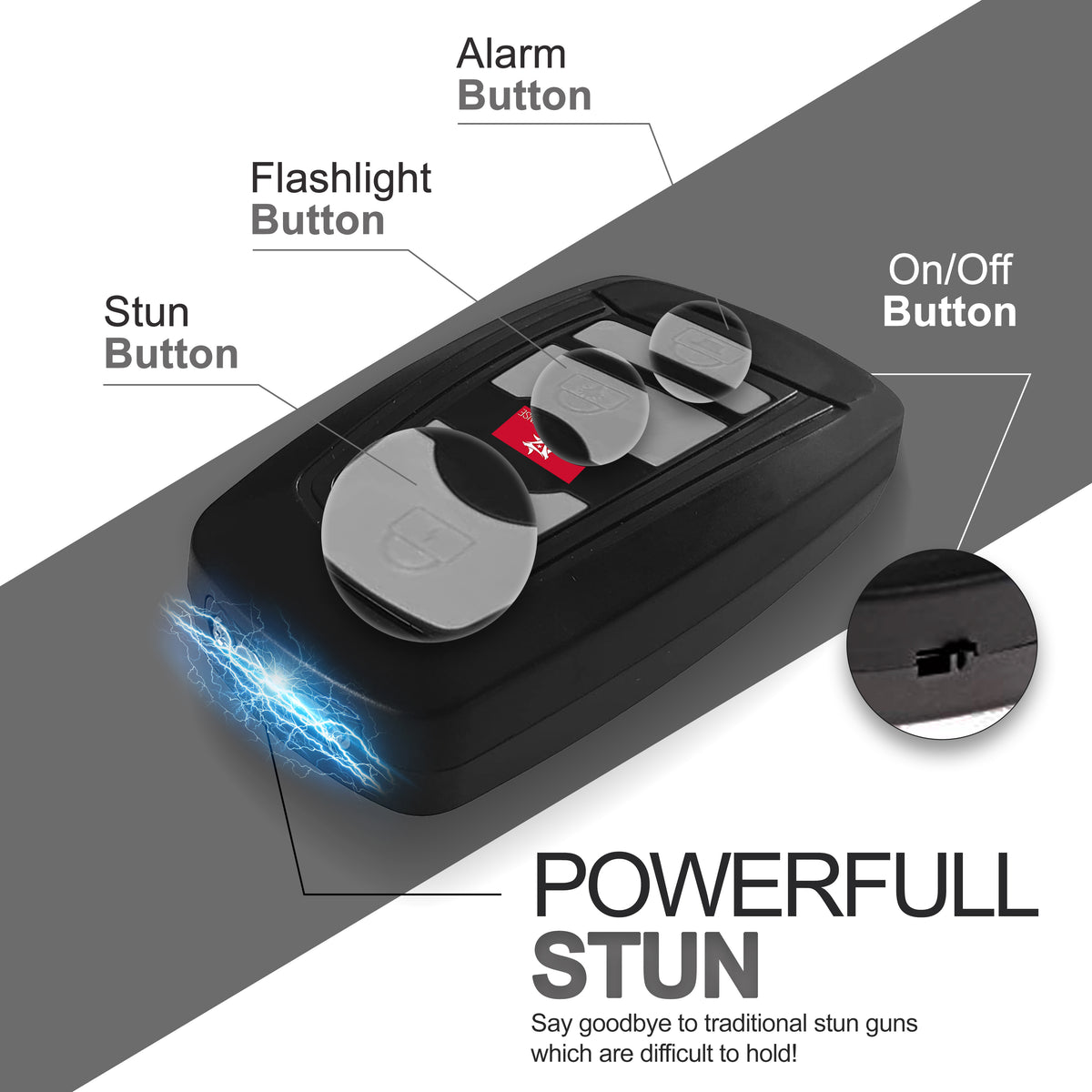 Safety Power with Mini Stun Gun | Mini Keychain Taser