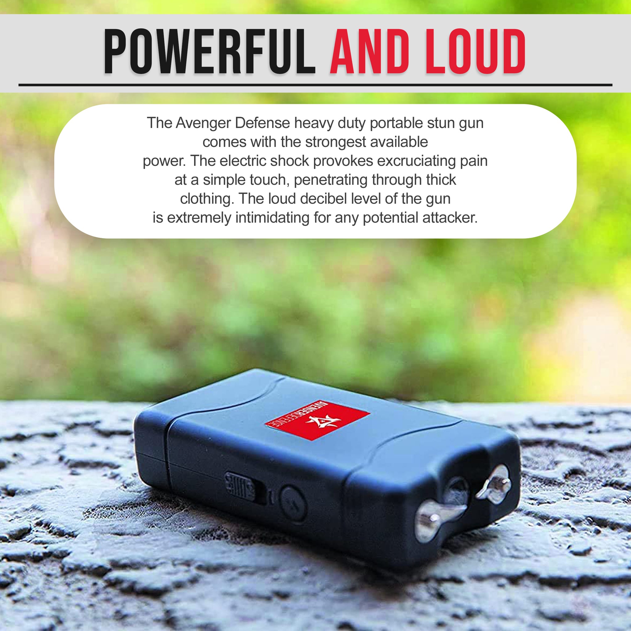 Rechargeable Stun Gun With Pepper Spray 350KV Mini Stun Gun For Self ...